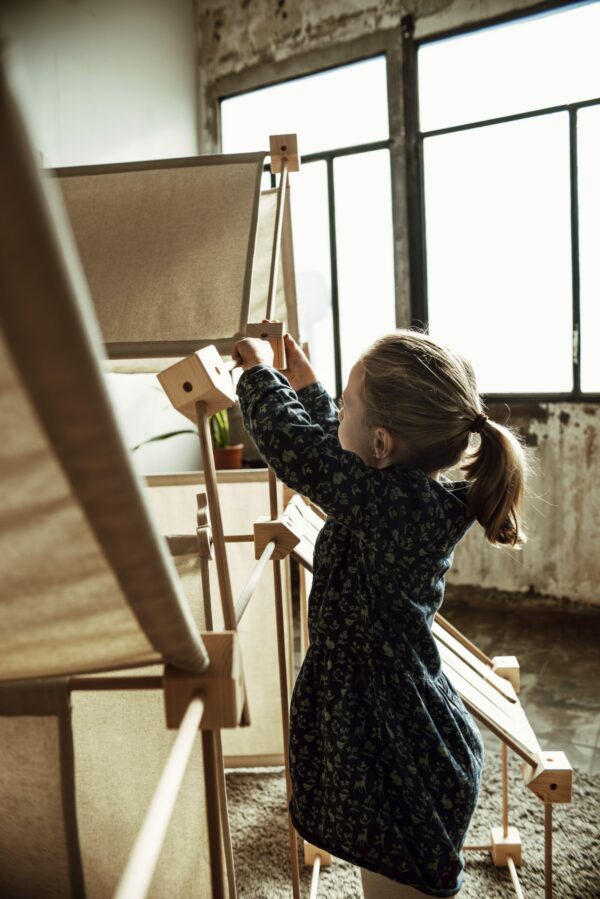 Trigonos Construction Tent Family, Organic - Treelight Toys