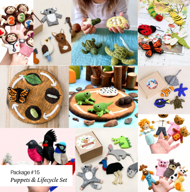 Felt Puppets & Life Cycle Set - Treelight Toys